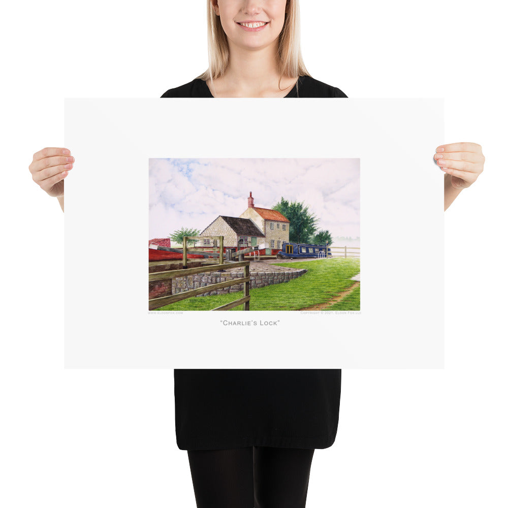 Charlie's Lock Poster (50 x 70 cm) – Eldon Fox Fine Arts